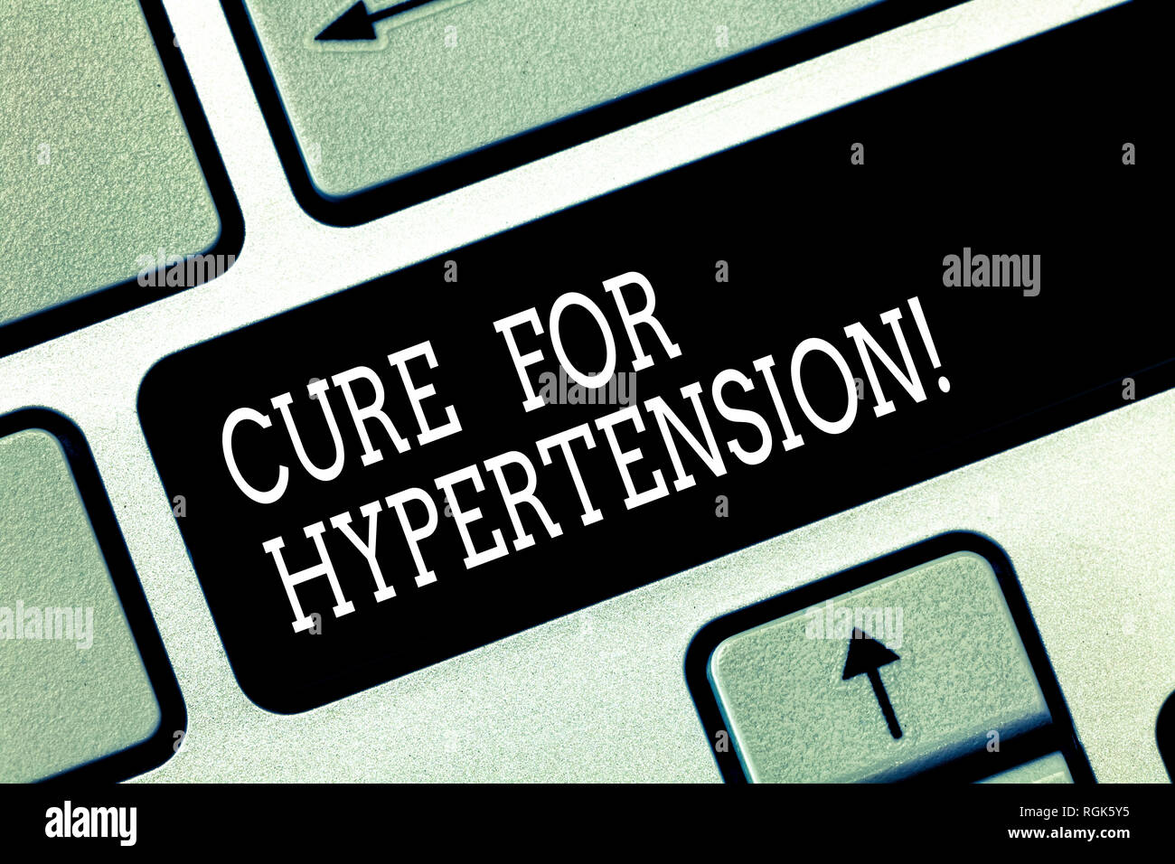 Writing note showing Cure For Hypertension. Business photo showcasing ...