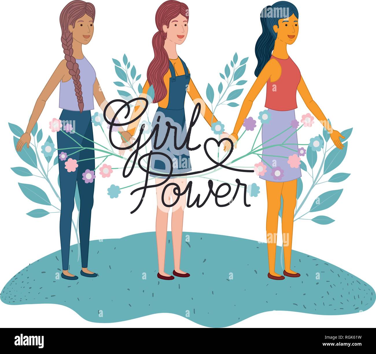 women with label girl power character Stock Vector Image & Art - Alamy