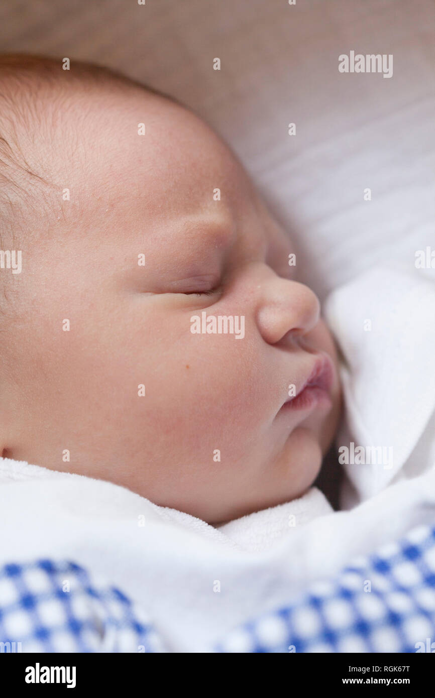 Sleeping baby girl, close-up Stock Photo - Alamy