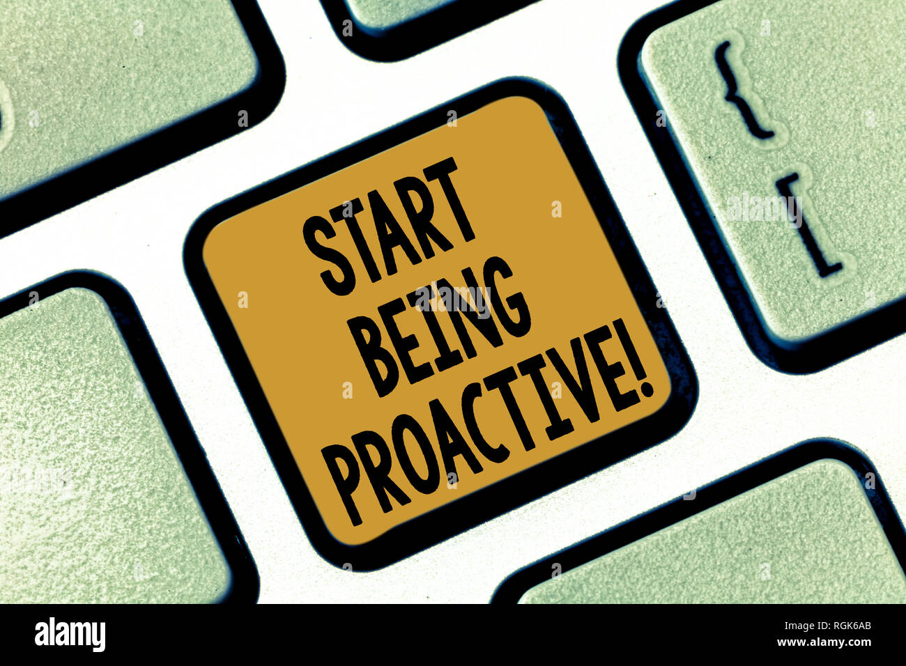 Text Sign Showing Start Being Proactive Conceptual Photo Control
