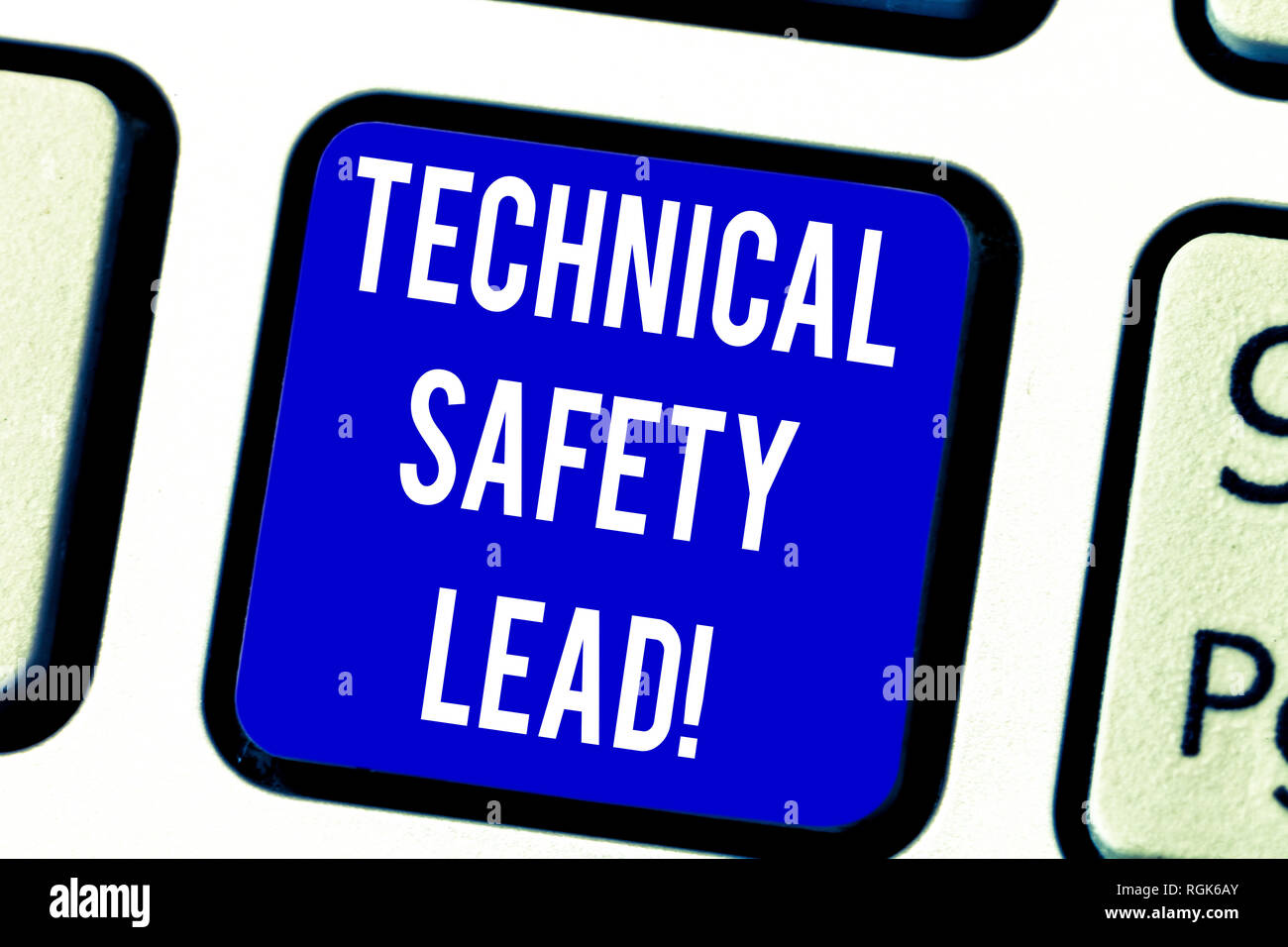 Text sign showing Technical Safety Lead. Conceptual photo Maintain ...