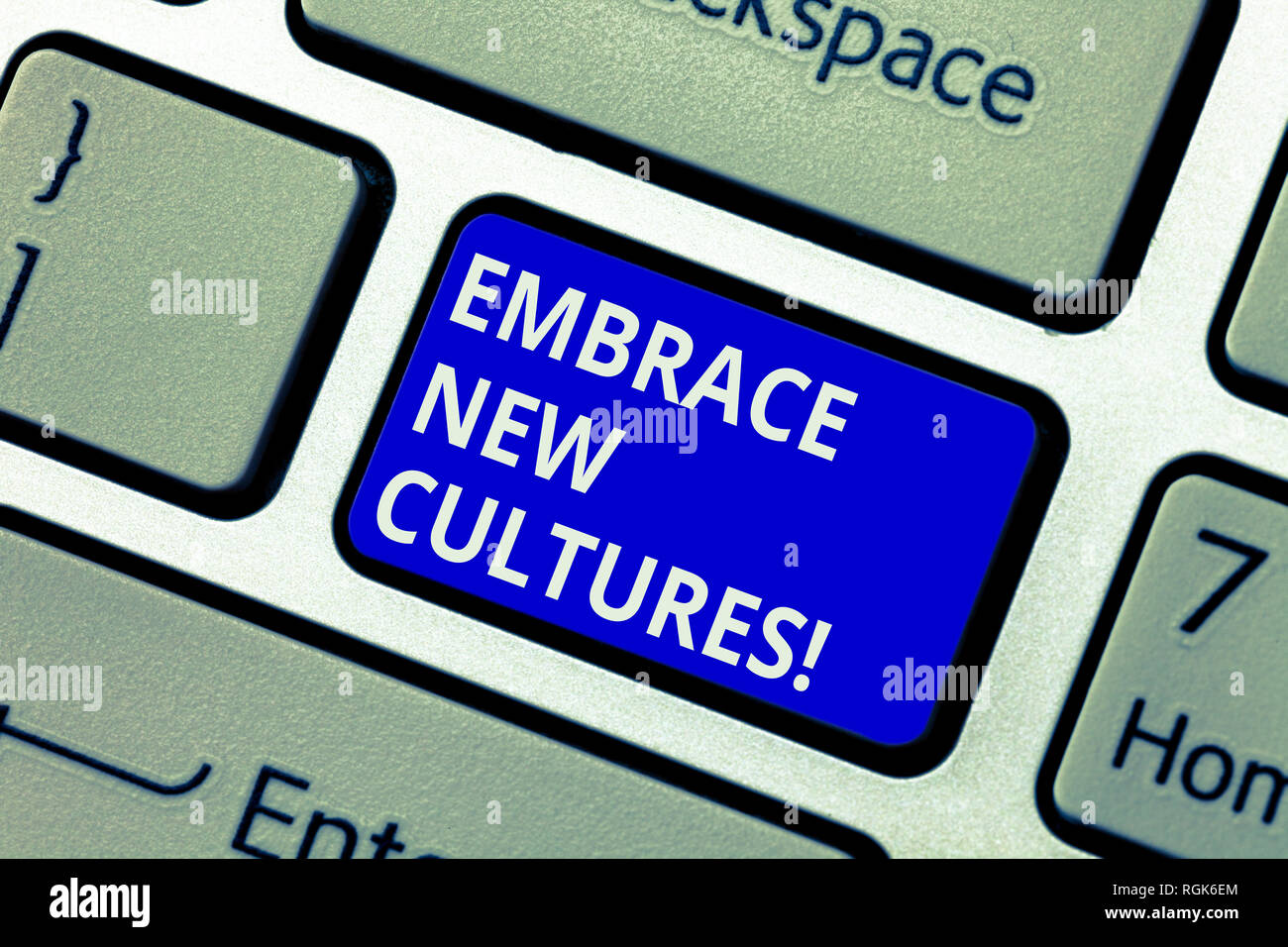 Text sign showing Embrace New Cultures. Conceptual photo Become ... Text sign showing Embrace New Cultures. Conceptual photo Become ...