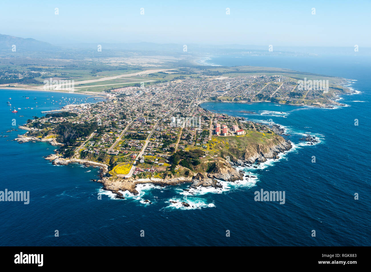 Aerial View of Quintero, Valparaiso Chile Stock Photo - Alamy