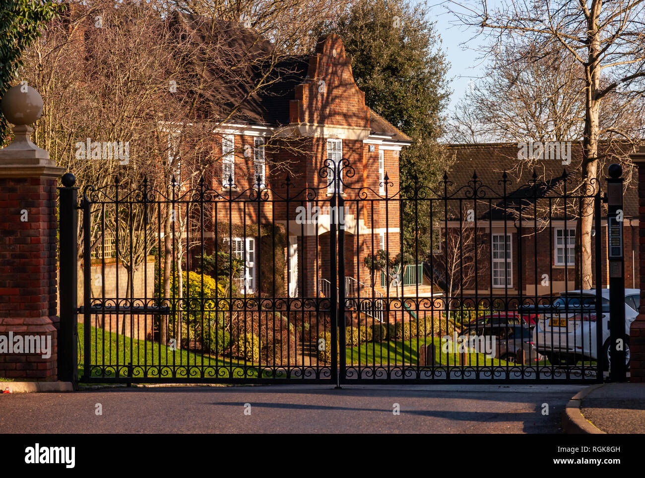 Esher, England - January 21, 2019. Located just outside of London ...