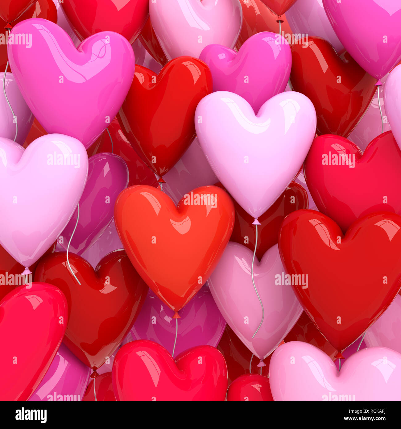 Red and pink ballons background Stock Photo - Alamy