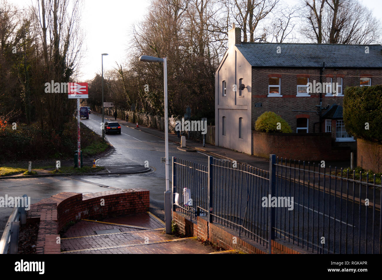 Esher, England - January 21, 2019. Located just outside of London ...