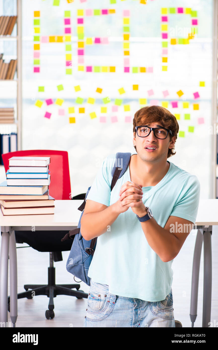 Student preparing for university exams Stock Photo - Alamy