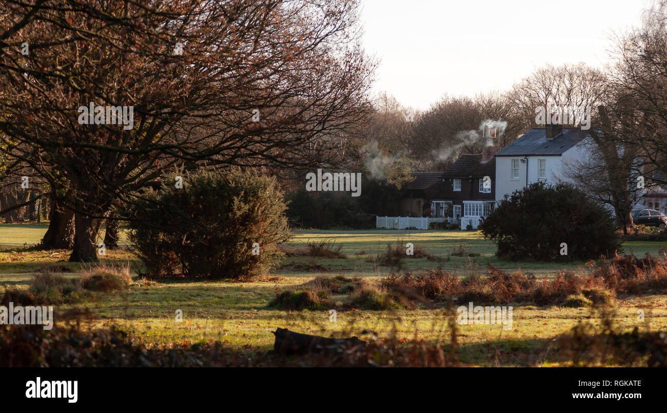 Esher, England - January 21, 2019. Located just outside of London ...