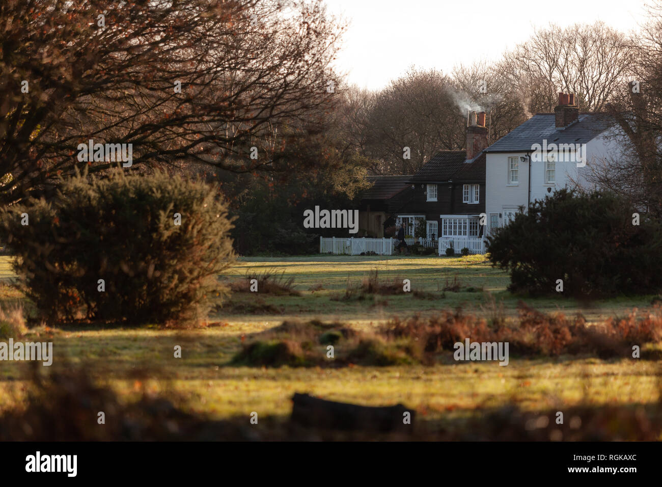 Esher, England - January 21, 2019. Located just outside of London ...