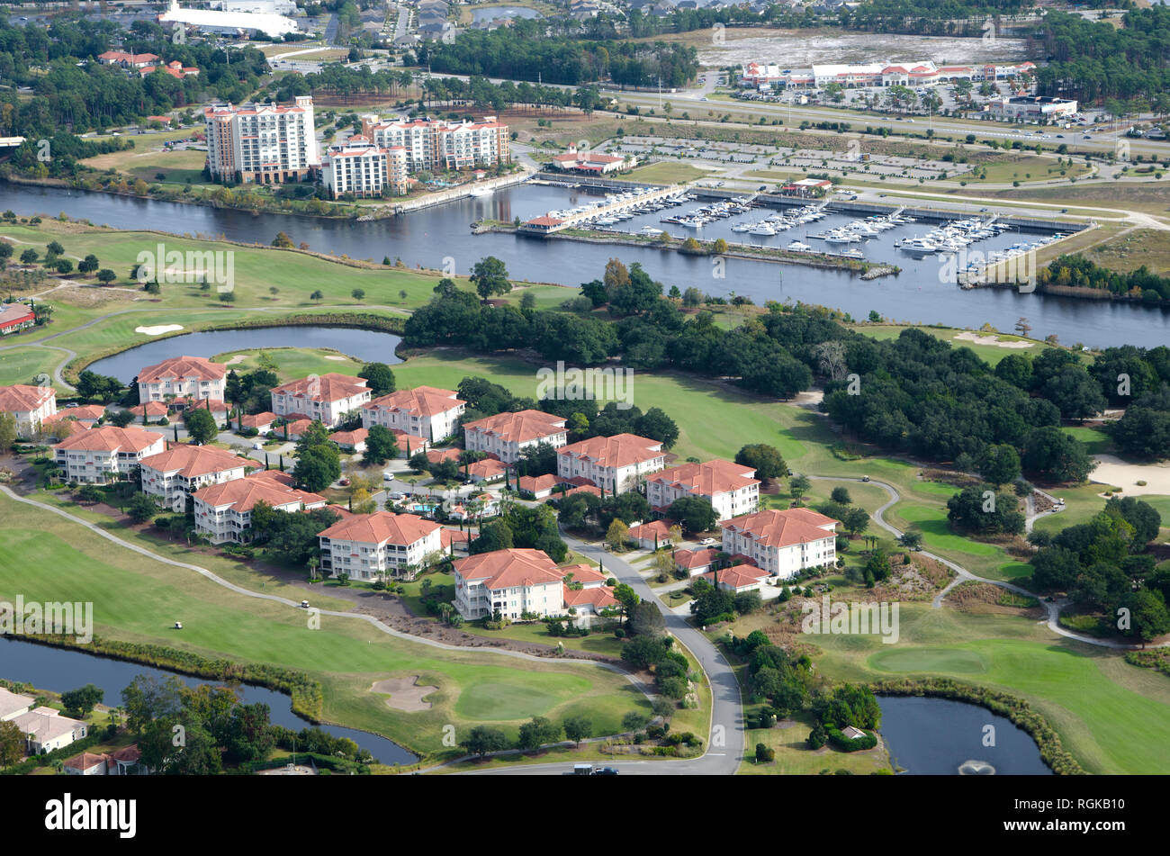 Aerial View of the Grand Strand of Myrtle Beach, South Carolina Stock ...