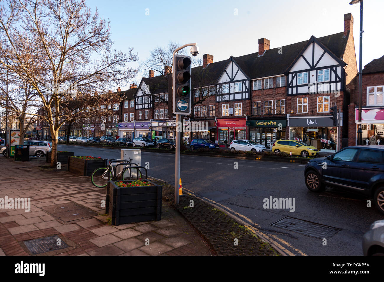 Esher, England - January 21, 2019. Located just outside of London ...