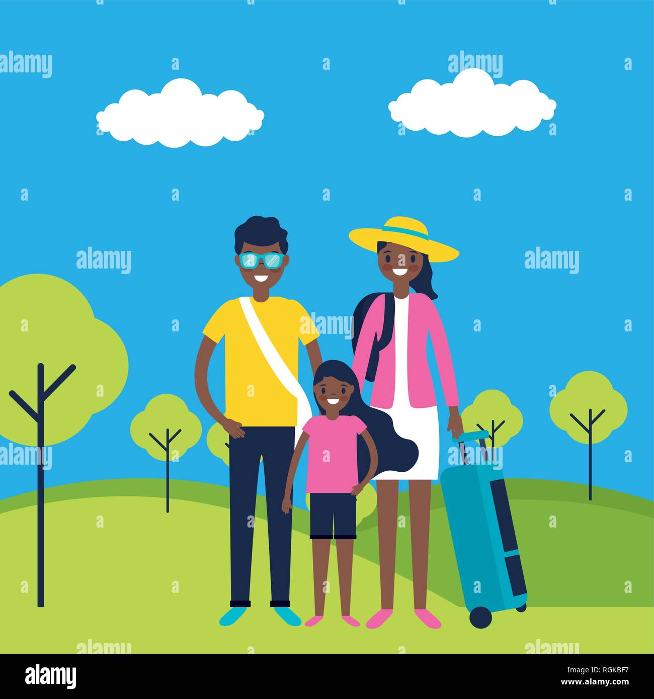 outdoor family vacations Stock Vector Image & Art - Alamy