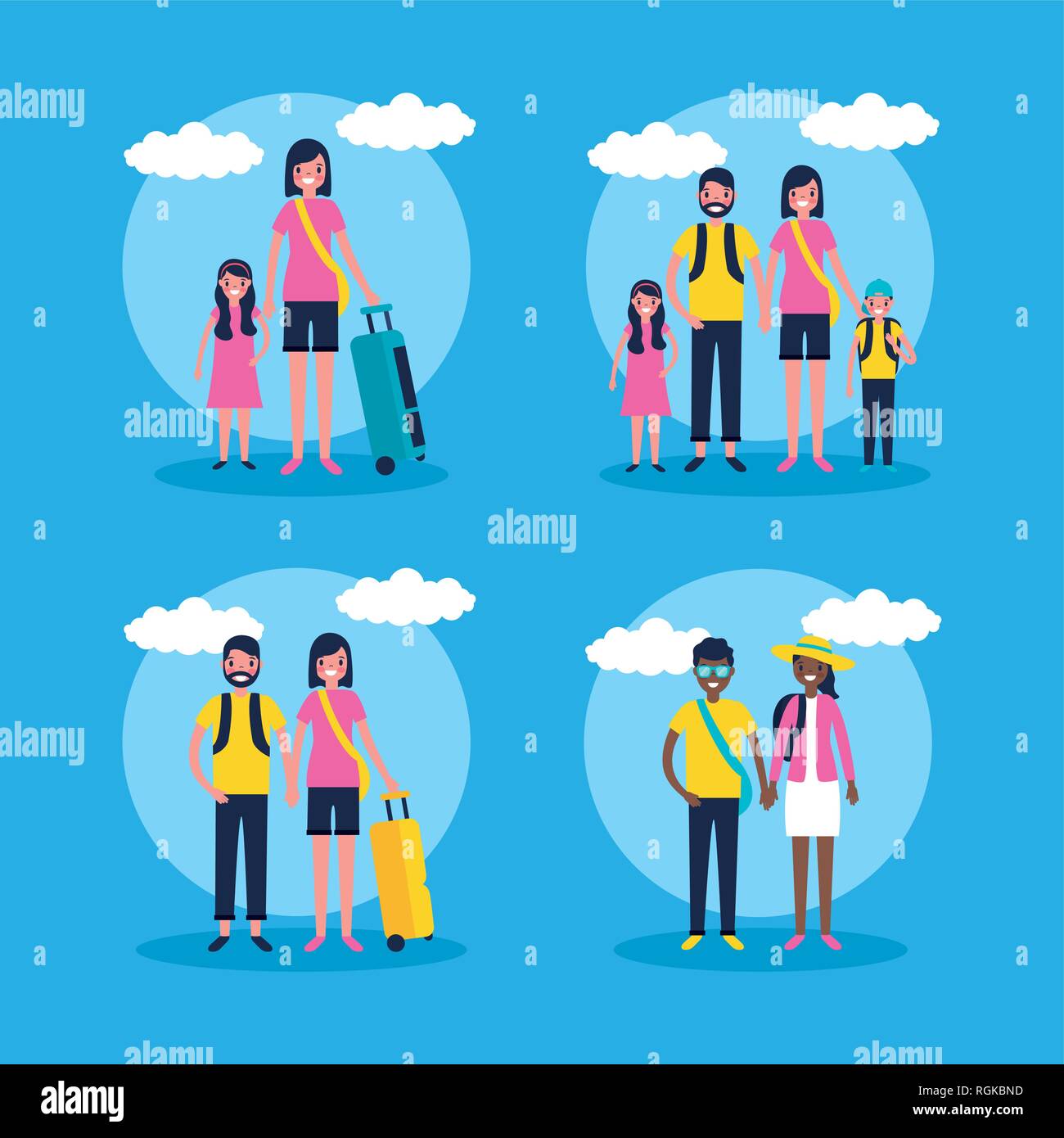 outdoor family vacations Stock Vector Image & Art - Alamy