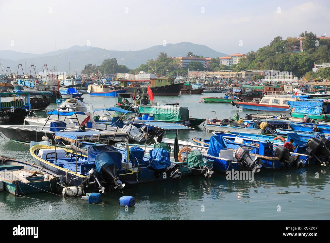 Cheung Chau Island, Harbor, Fishing Boats, Hong Kong, China, Asia Stock ...