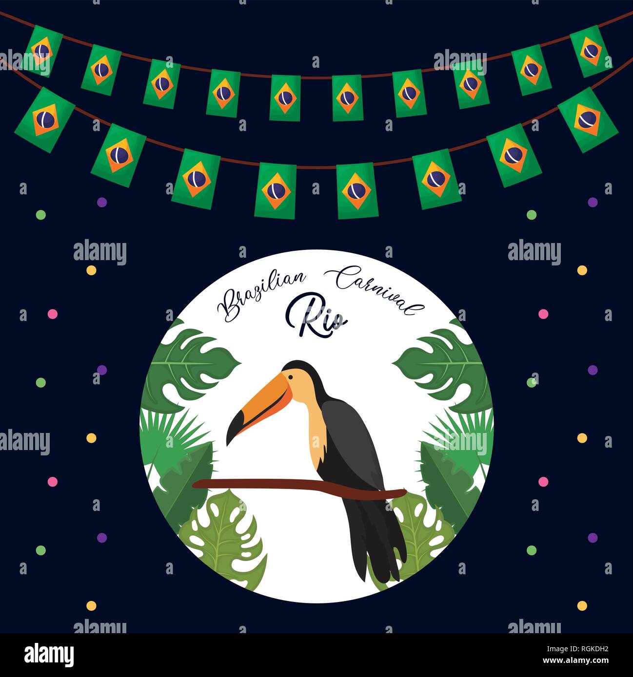 brazilian toucan traditional bird vector illustration design Stock ...