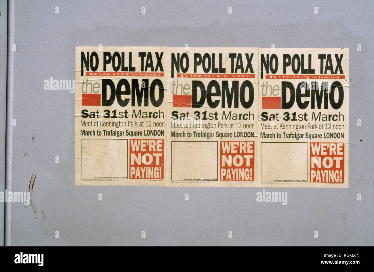 Poll tax protest hi-res stock photography and images - Alamy