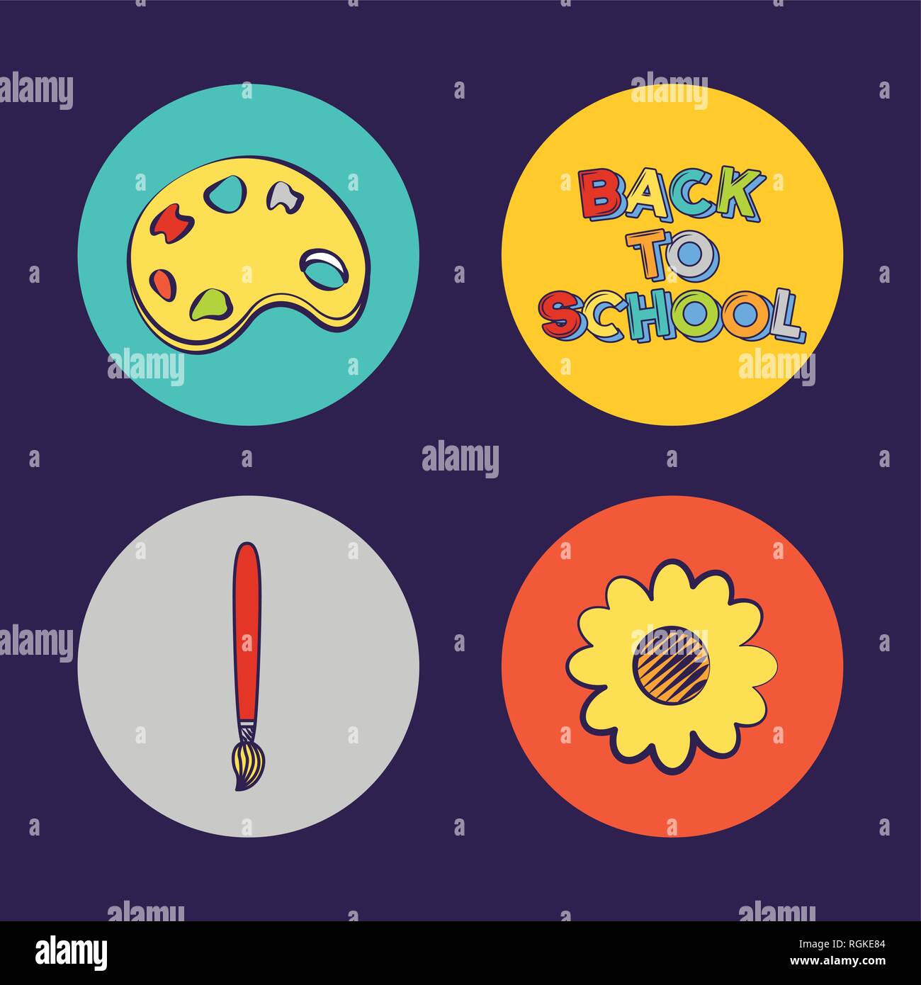 School supplies concept woman Stock Vector Images - Alamy
