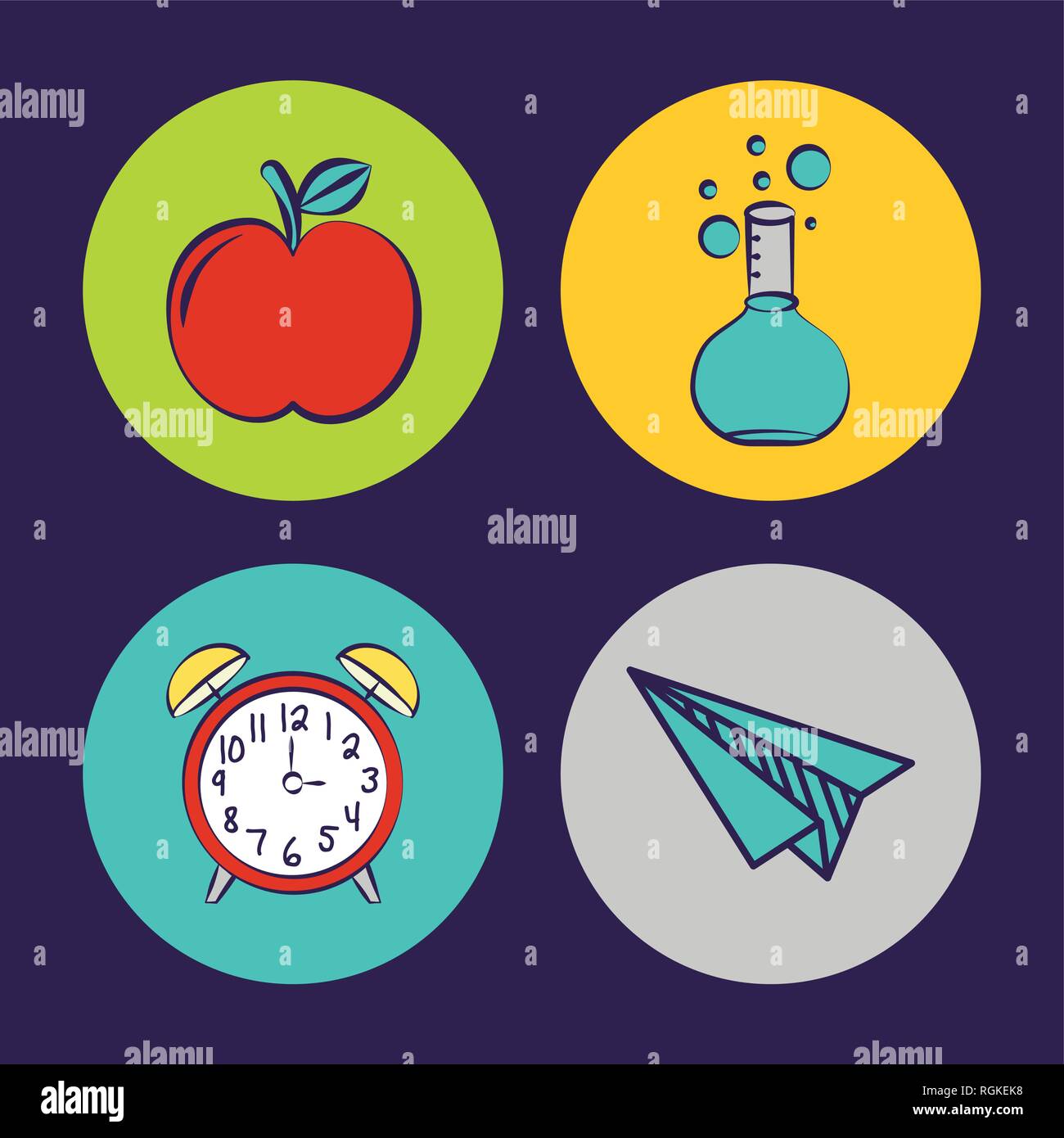 Top view accessories back Stock Vector Images - Alamy