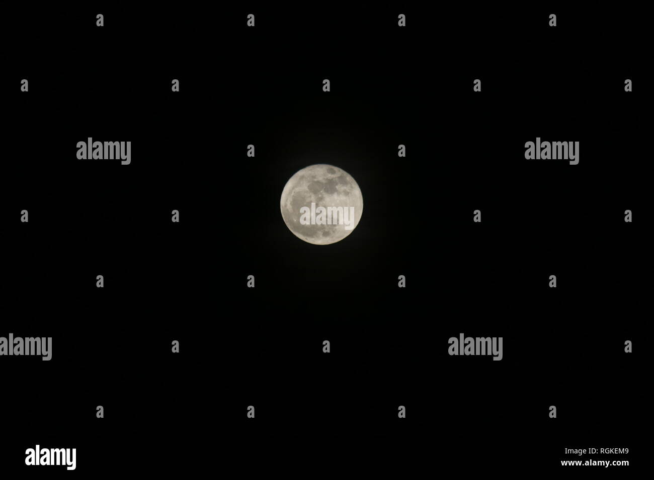 Clear full moon Stock Photo - Alamy