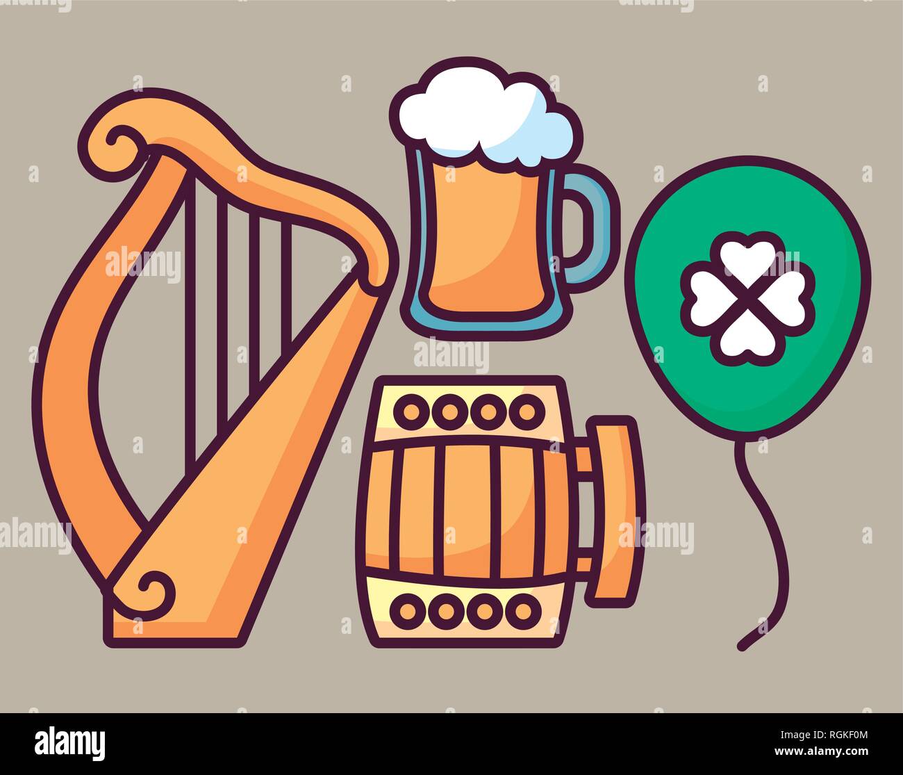 Harp beer sign Stock Vector Images - Alamy