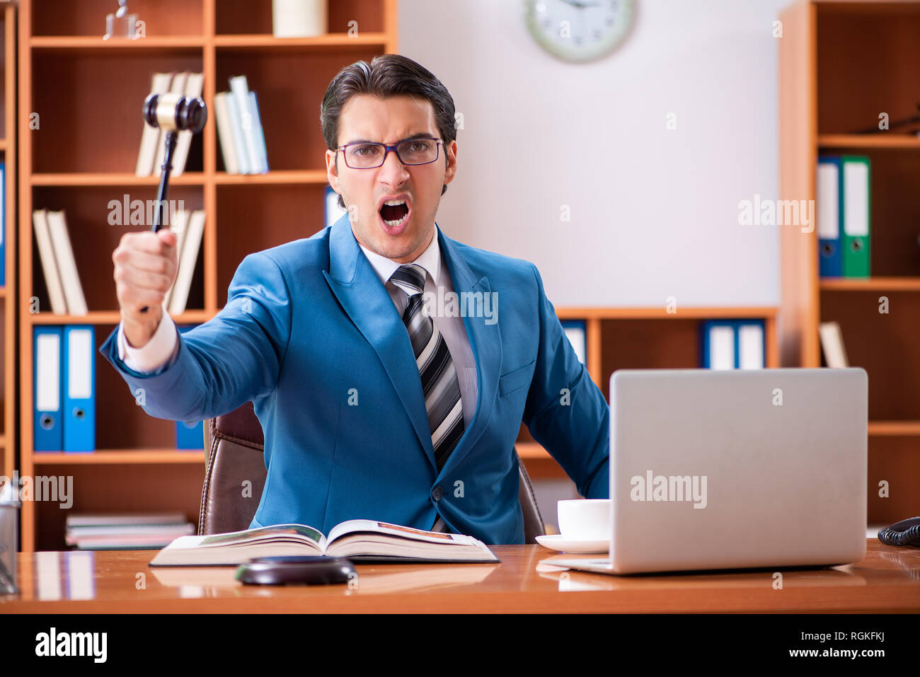 Lawyer working in the office Stock Photo - Alamy