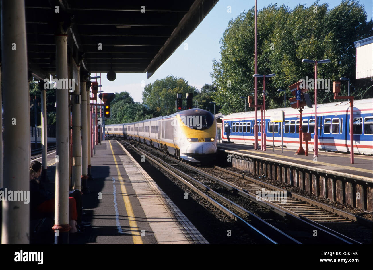 London, Eurostar Train passing Beckenham Junction Stock Photo - Alamy