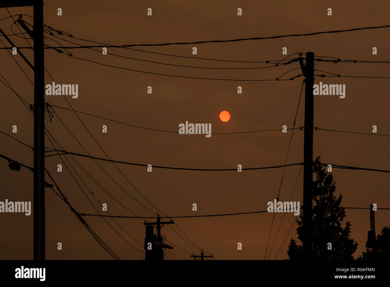 Telephone poles and wires hi-res stock photography and images - Alamy