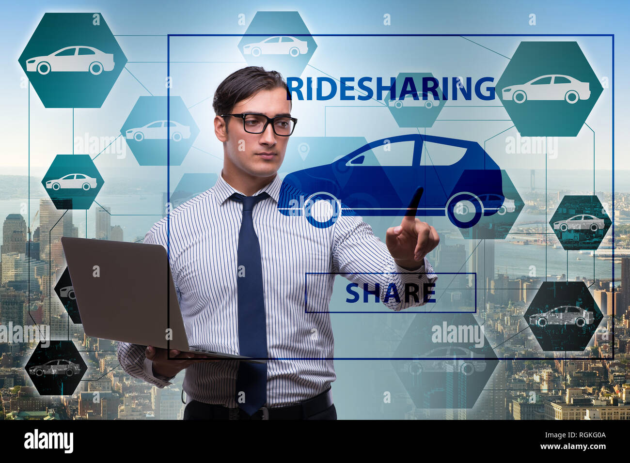 Business people carpooling in car hi-res stock photography and images ...