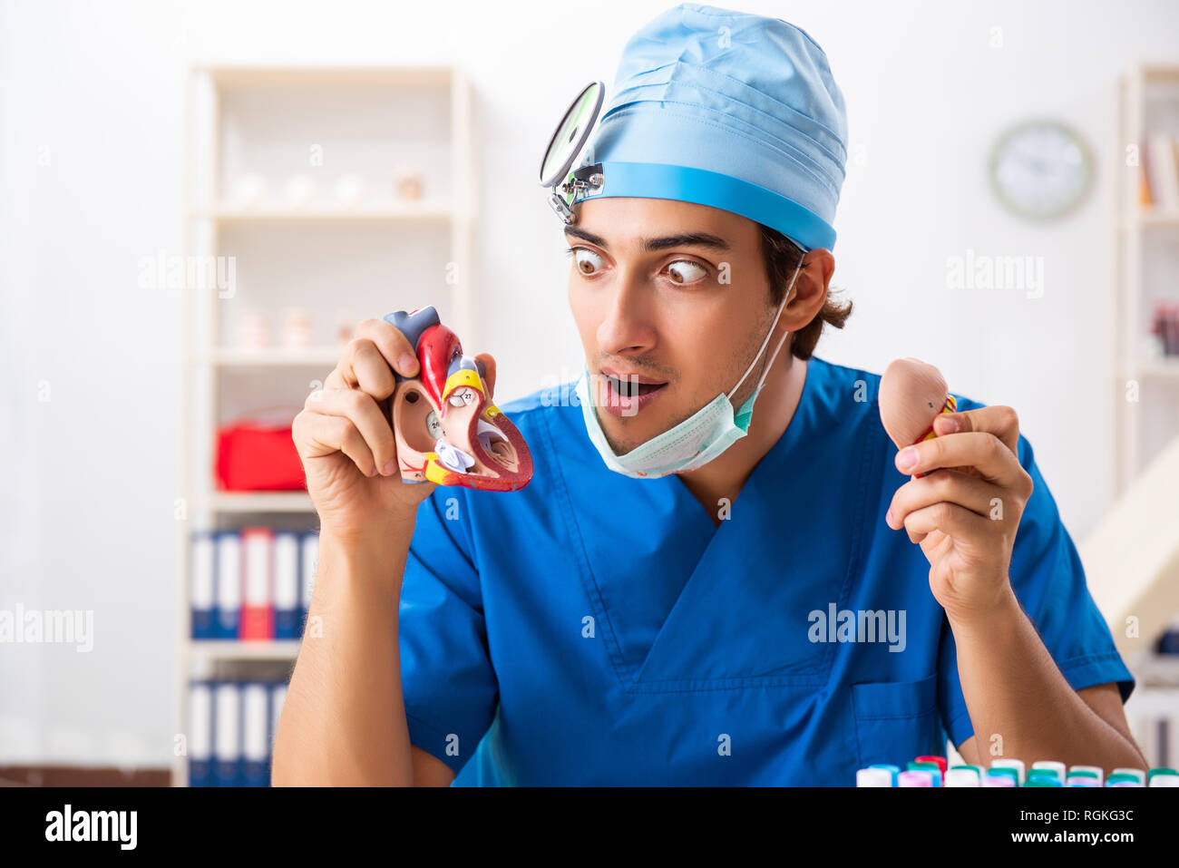 Mad doctor working in the clinic Stock Photo - Alamy