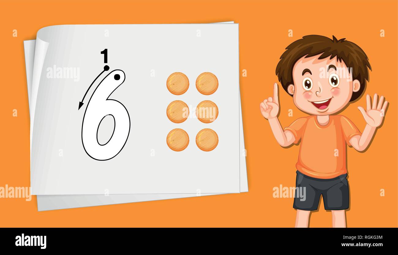 Boy showing drawing Stock Vector Images - Alamy