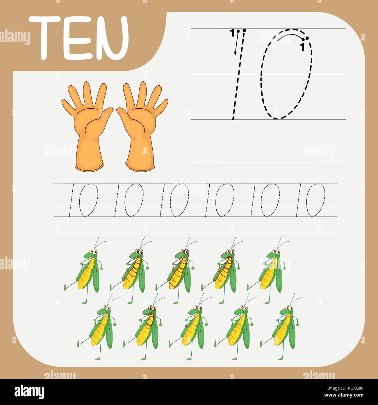 Child tracing hand Stock Vector Images - Alamy