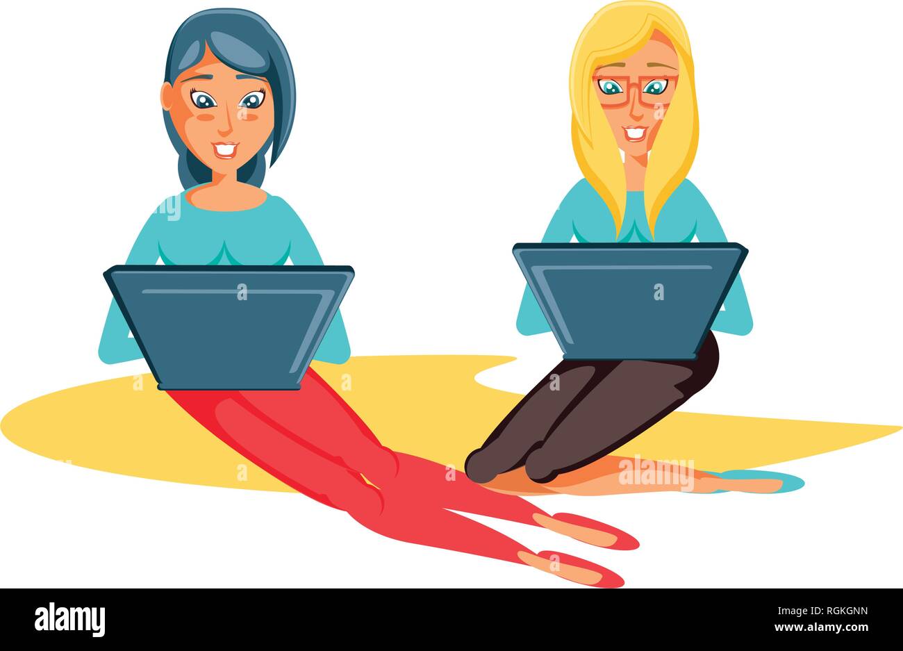 Happy computers Stock Vector Images - Alamy