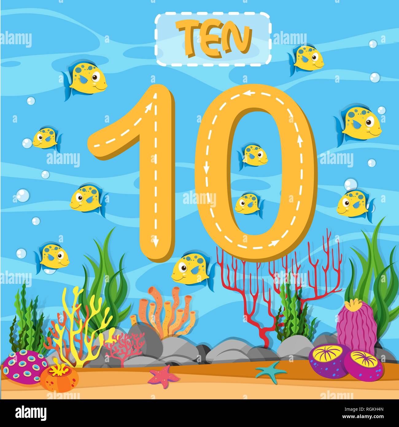 Guide number ten writing illustration Stock Vector Image & Art - Alamy