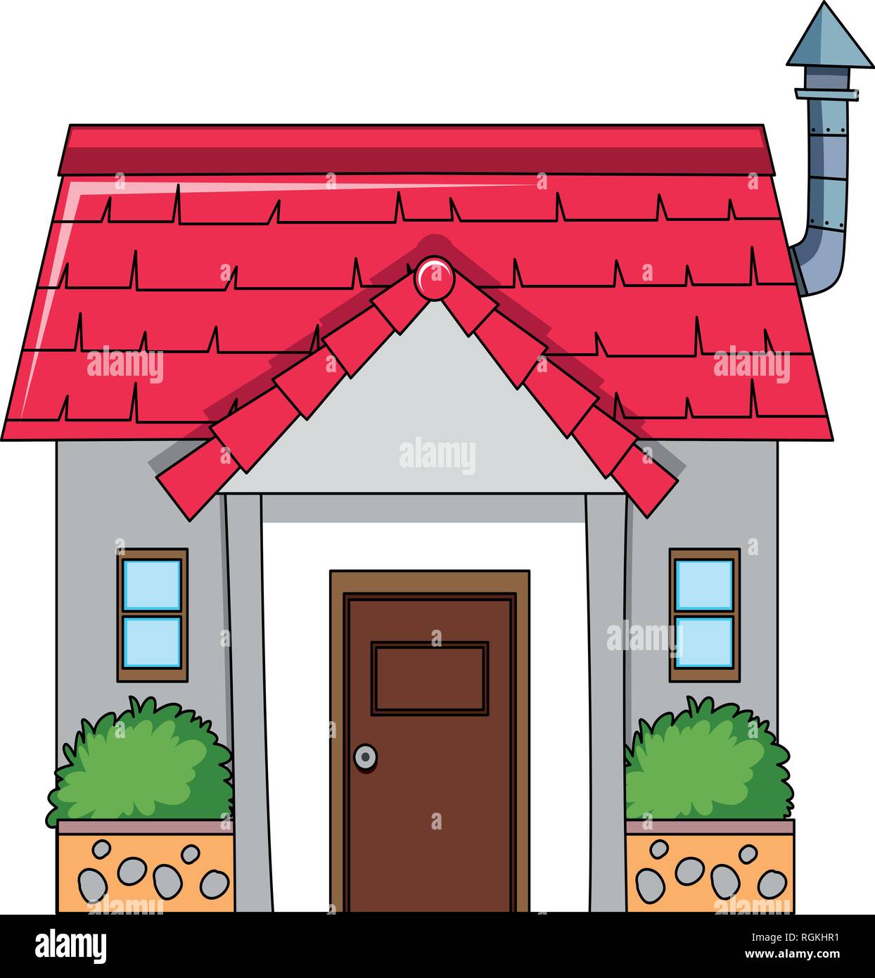 An isolated simple house illustration Stock Vector Image & Art - Alamy