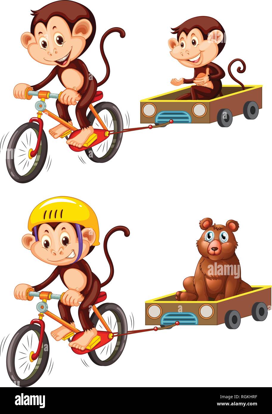 Bicycle with trailer Cut Out Stock Images & Pictures - Alamy