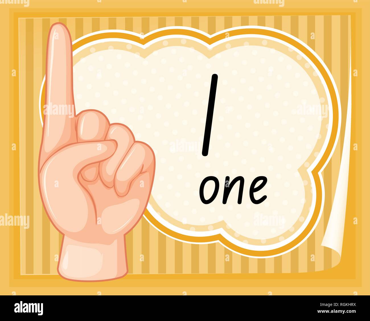 Number one hand gesture illustration Stock Vector Image & Art - Alamy