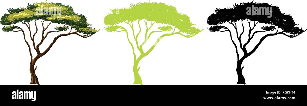 Set of tree design illustration Stock Vector Image & Art - Alamy