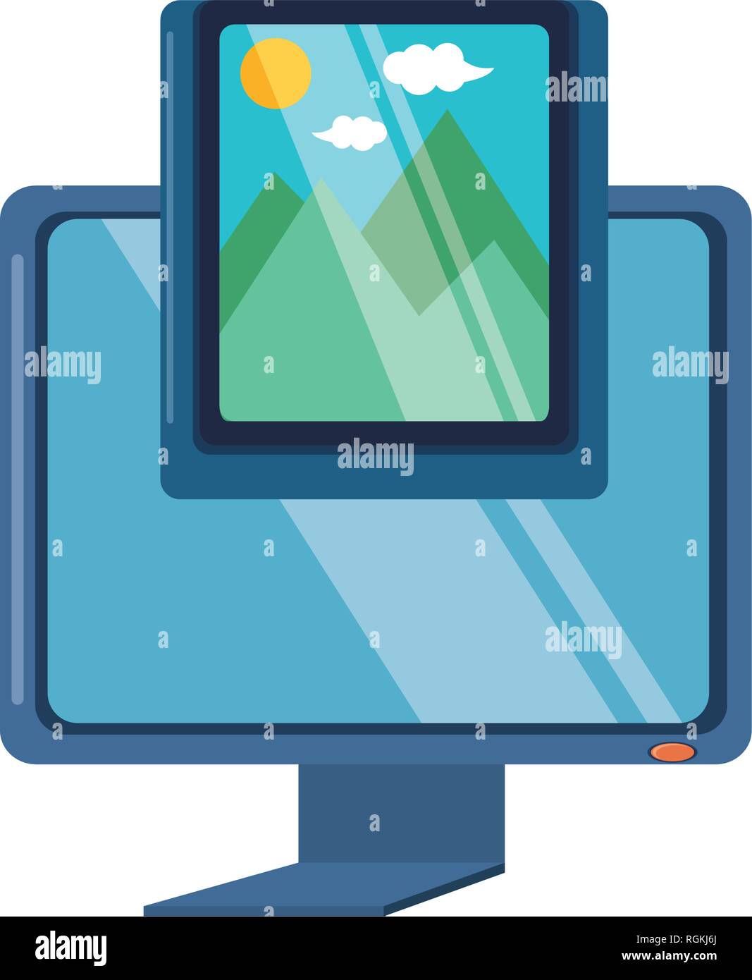 picture photographic with computer vector illustration design Stock ...