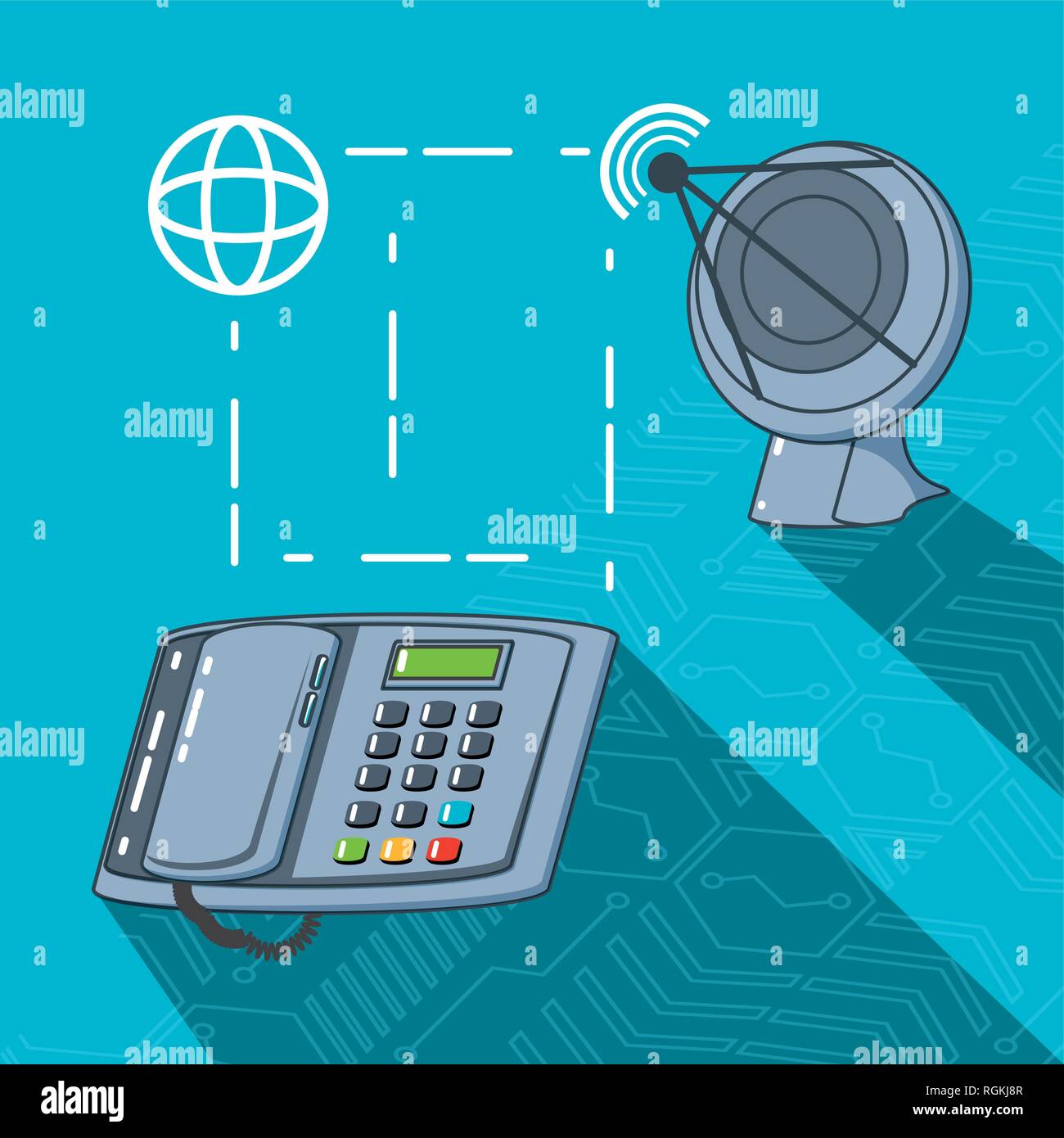 Advanced communication technology satellite Stock Vector Images - Alamy