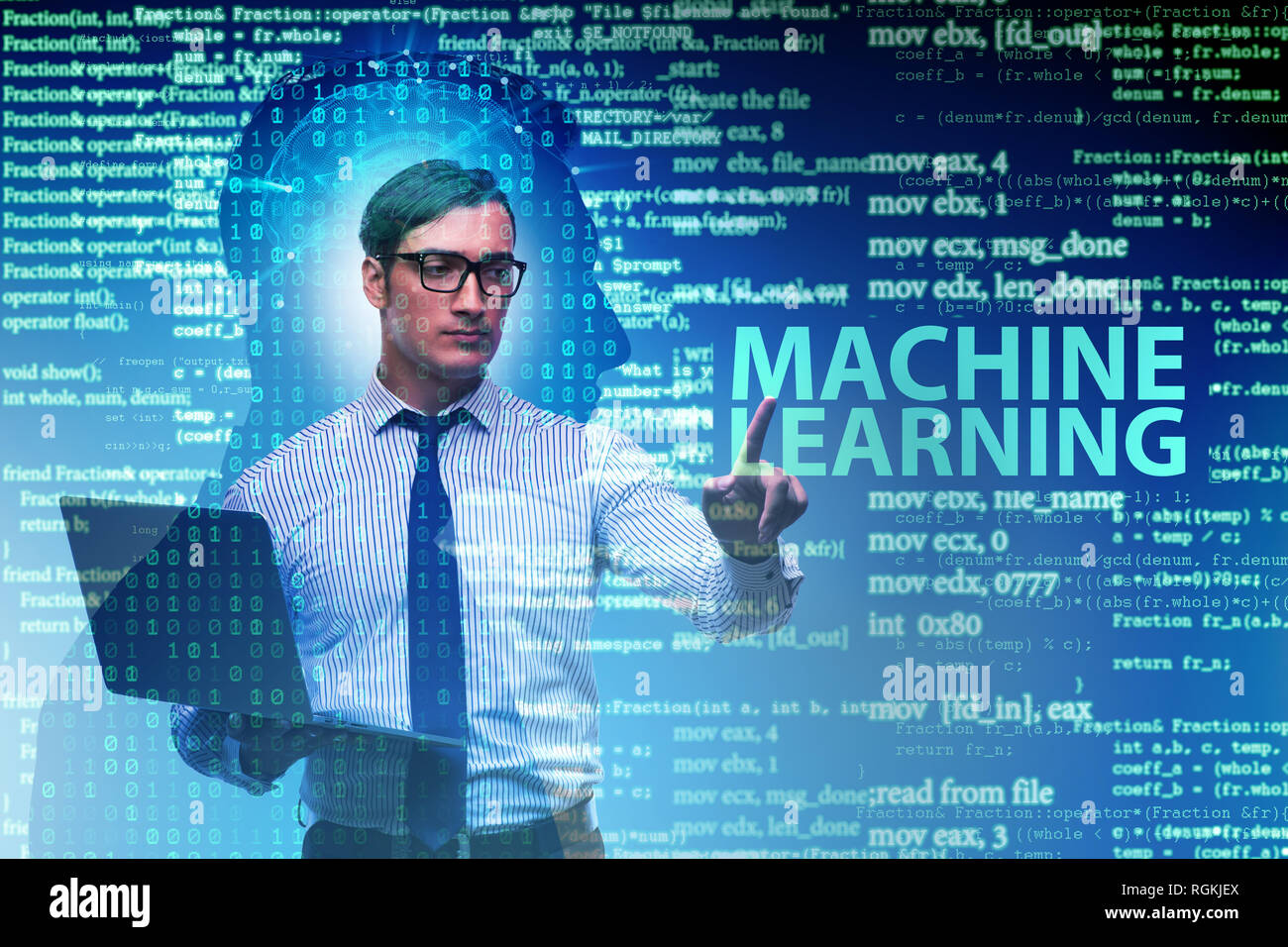 Machine learning concept as modern technology Stock Photo - Alamy