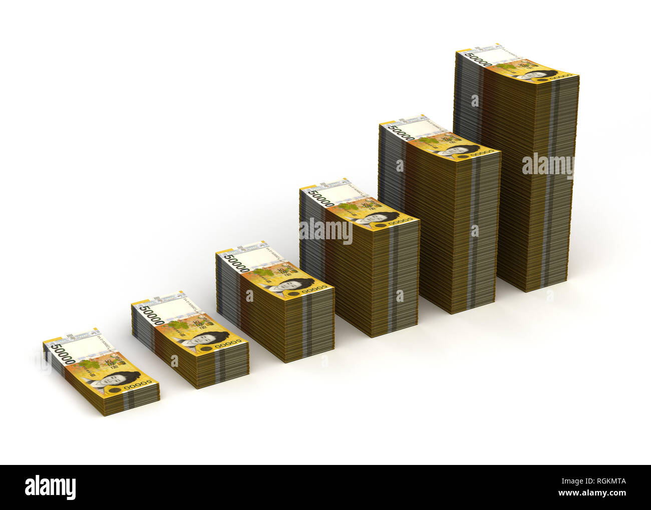South Korean Won Graph (isolated on white background Stock Photo - Alamy