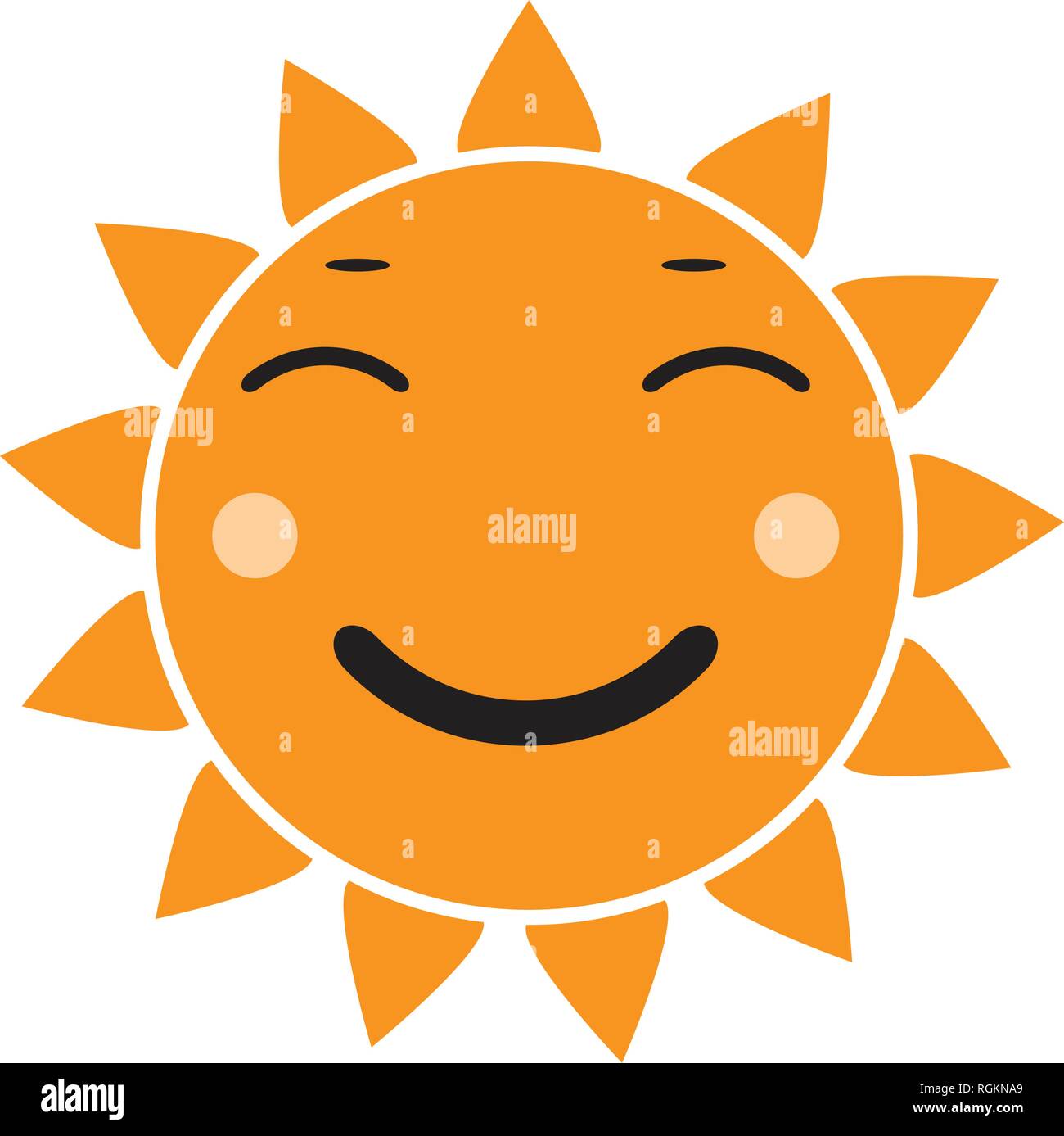 Isolated happy sun Stock Vector Image & Art - Alamy
