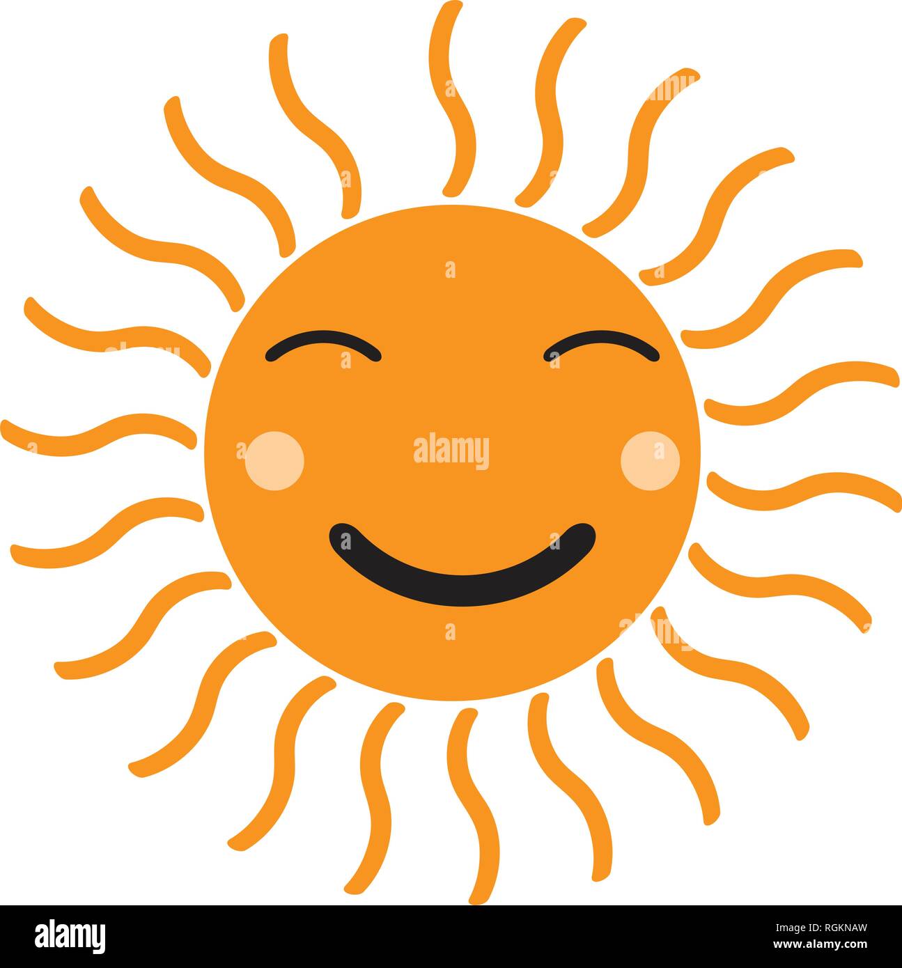 Isolated happy sun Stock Vector Image & Art - Alamy
