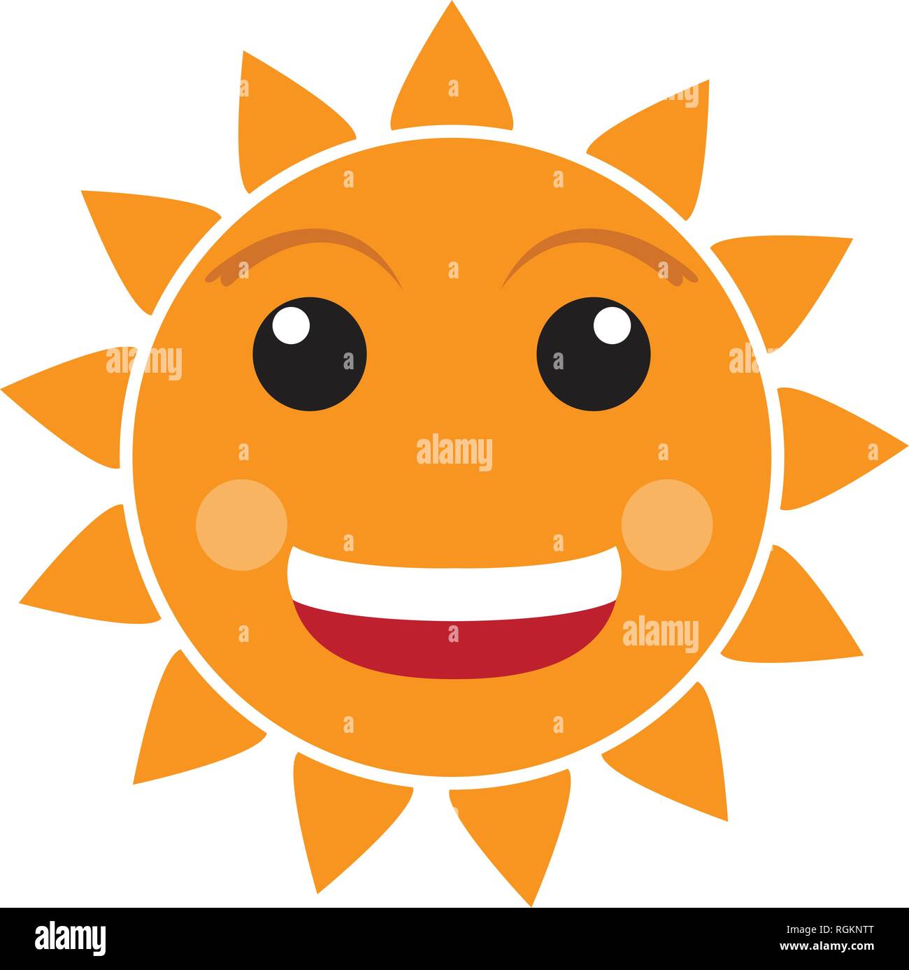 Isolated happy sun Stock Vector Image & Art - Alamy