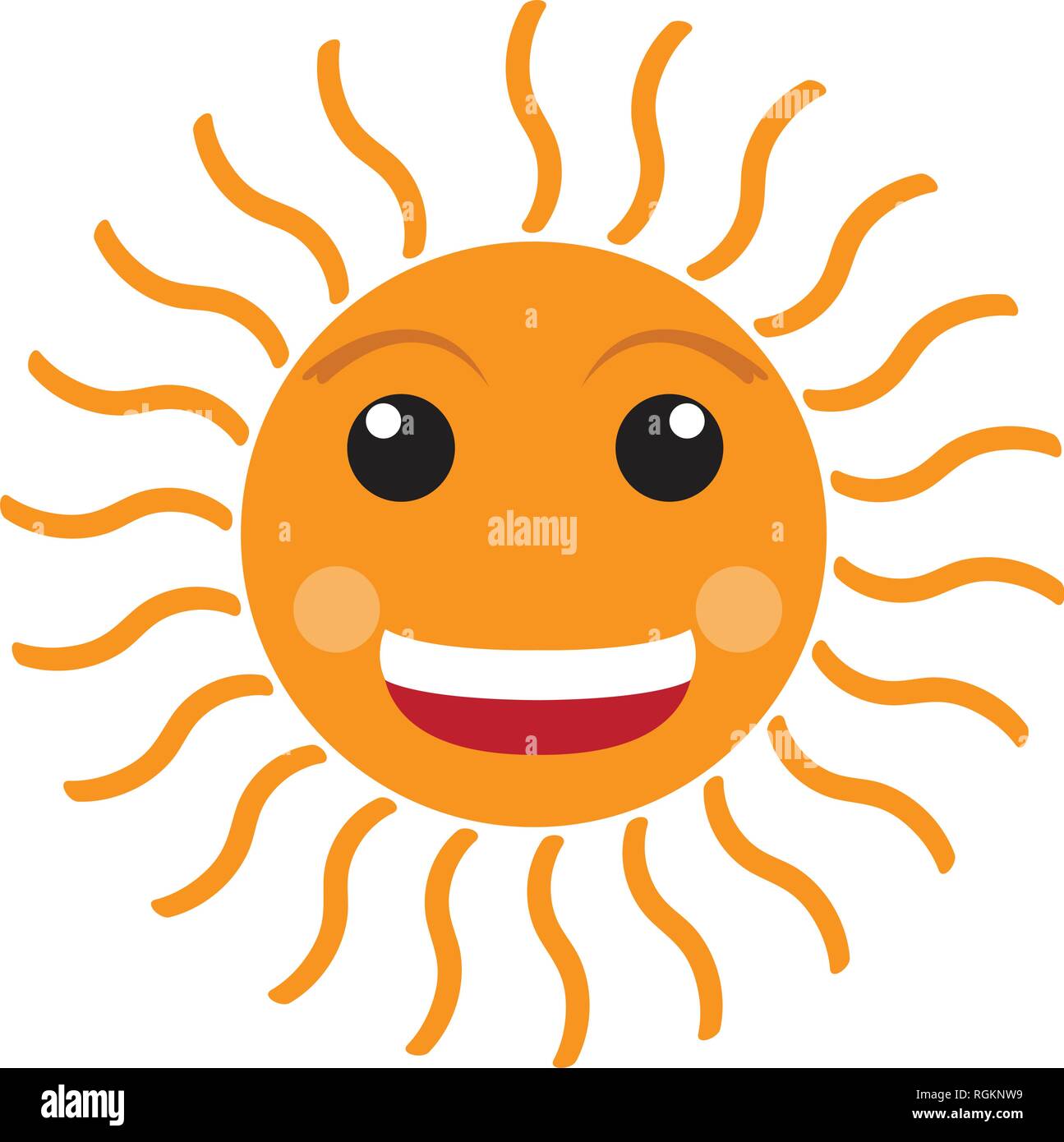 Isolated happy sun Stock Vector Image & Art - Alamy