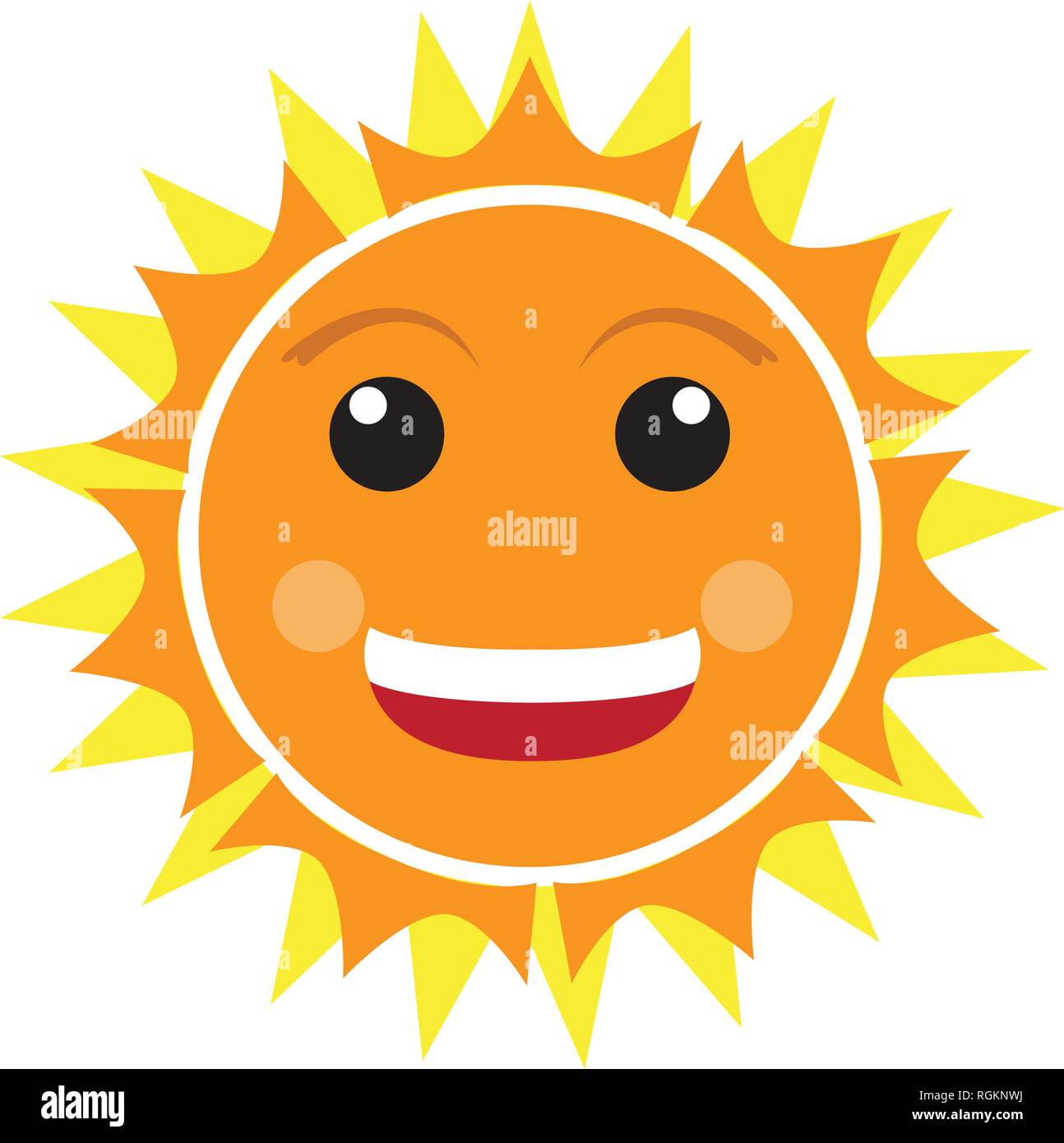 Isolated happy sun Stock Vector Image & Art - Alamy