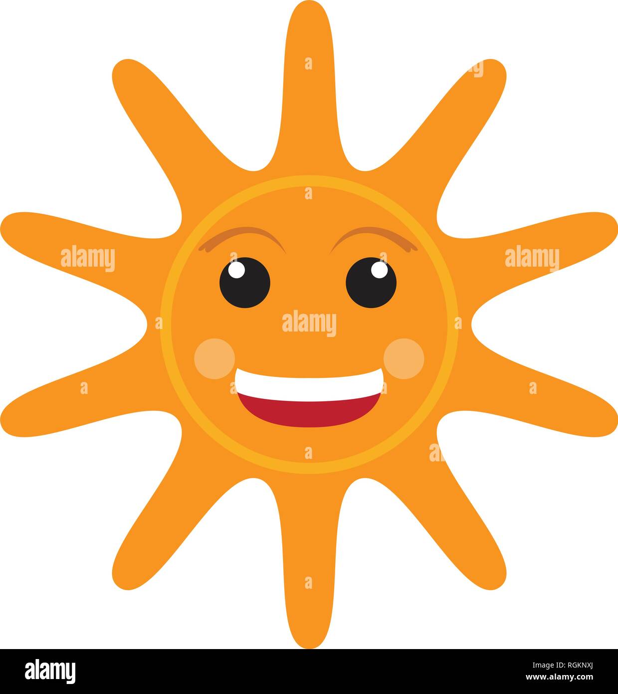 Isolated happy sun Stock Vector Image & Art - Alamy