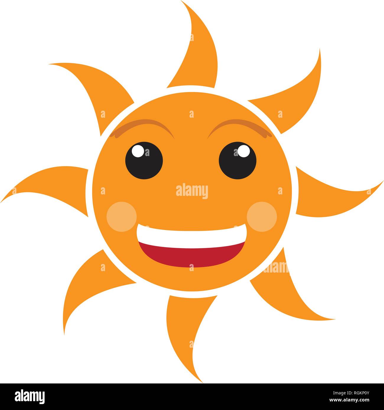 Isolated happy sun Stock Vector Image & Art - Alamy