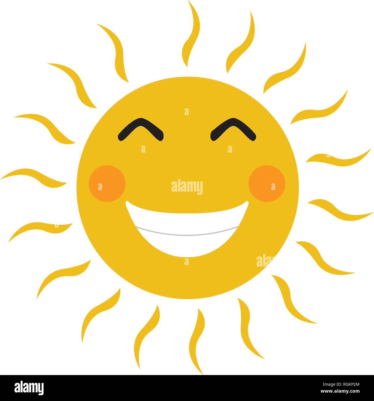 Isolated happy sun Stock Vector Image & Art - Alamy