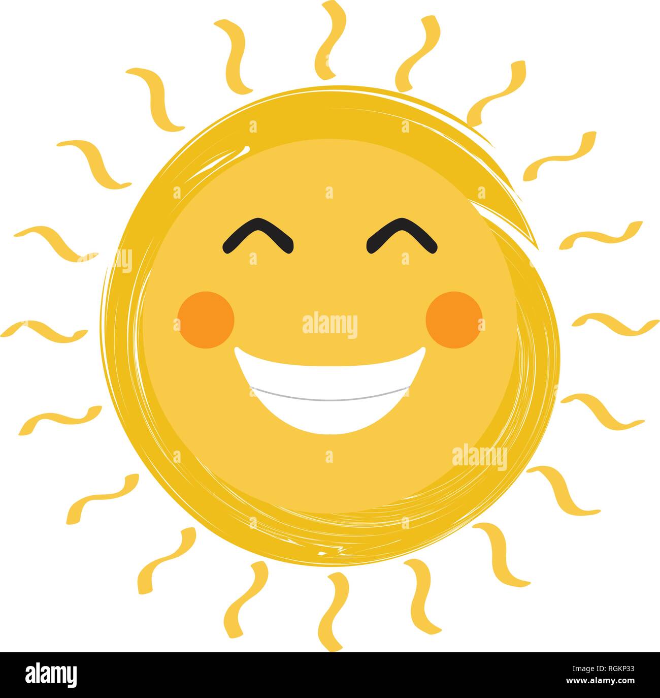 Isolated happy sun Stock Vector Image & Art - Alamy